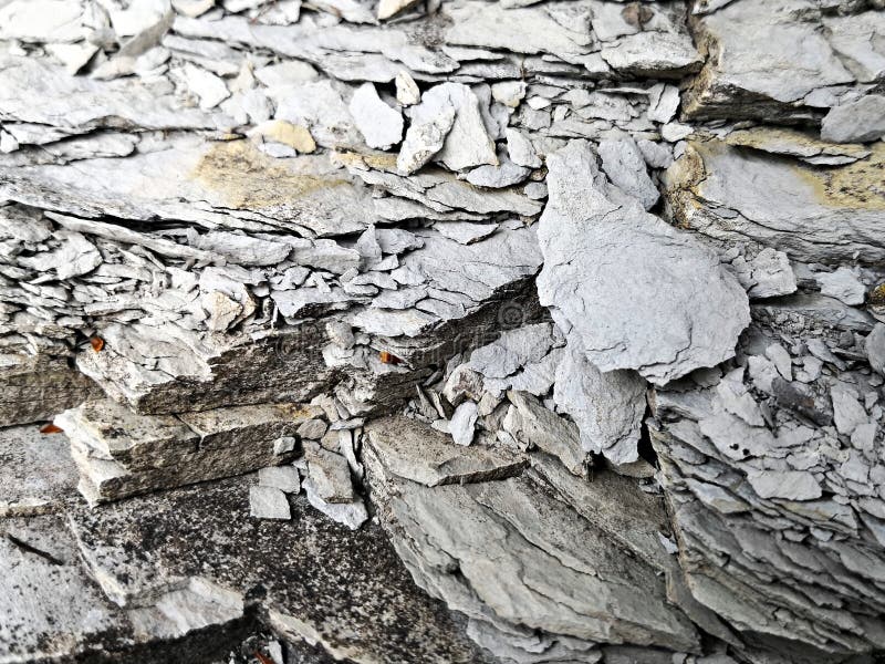 Grey Rock Slices Eroded by Water Stock Image - Image of erosion, abrade ...