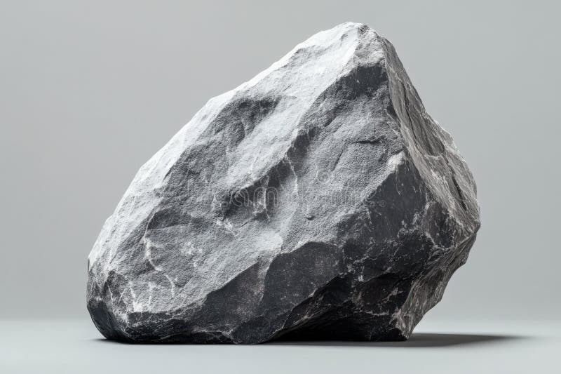 Grey Rock Standing Against a Seamless Backdrop, Symbolizing Stability ...