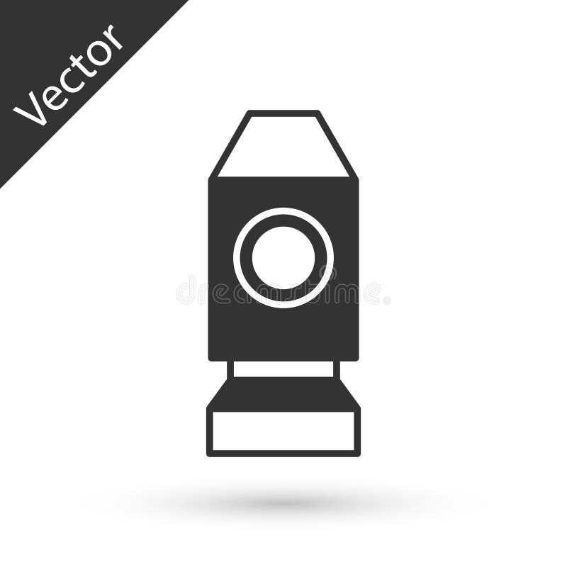 Grey Rocket Ship Icon Isolated on White Background. Space Travel ...
