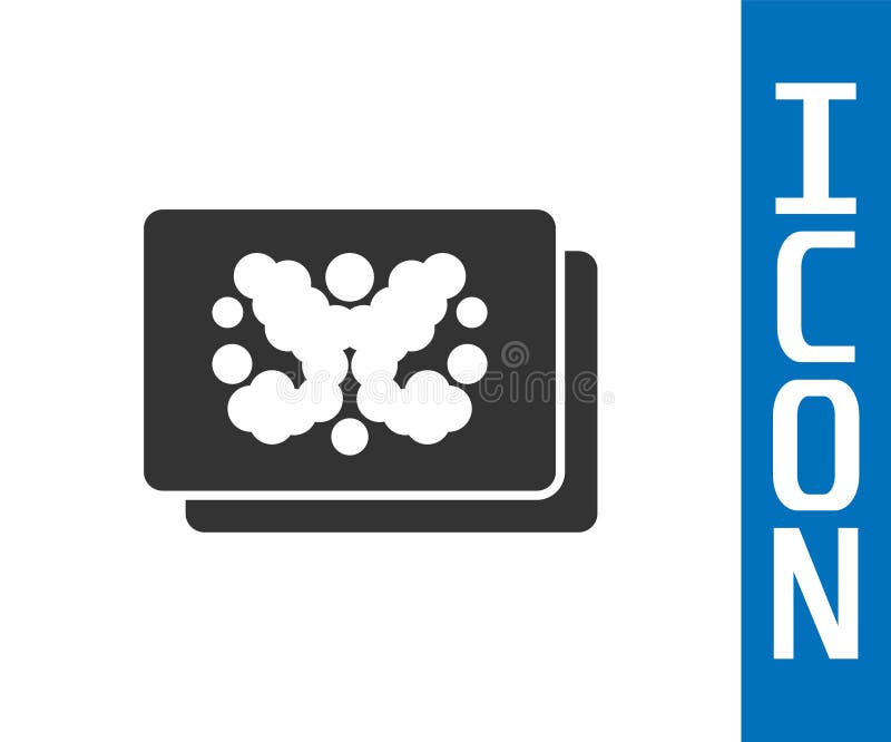 Grey Rorschach Test Icon Isolated on White Background. Psycho ...