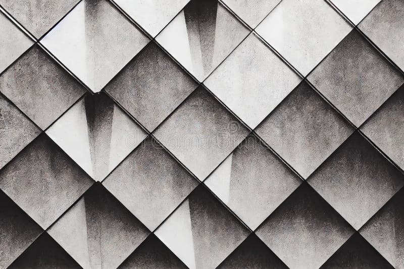 Grey Rough Surface Made from Geometric Concrete Blocks. Stock ...