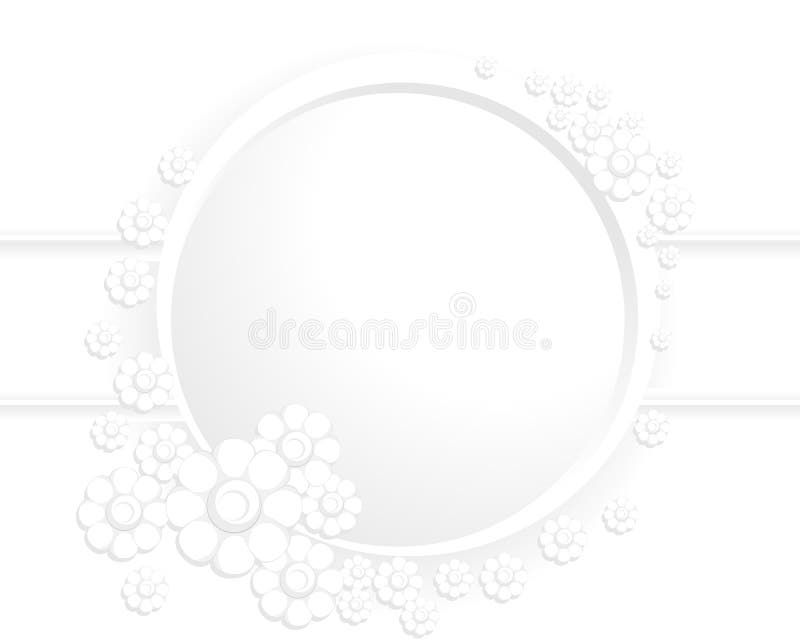 Grey Round Frame with Flowers Stock Vector - Illustration of beautiful ...