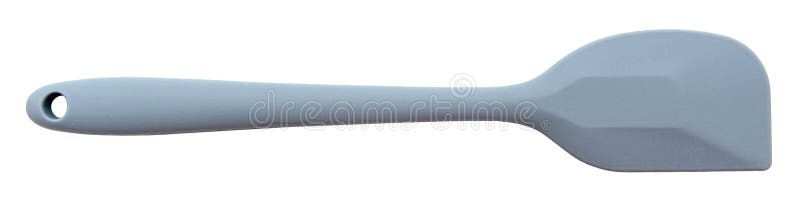 Grey Rubber Silicone Spatula on a White Background. Kitchenware Stock ...