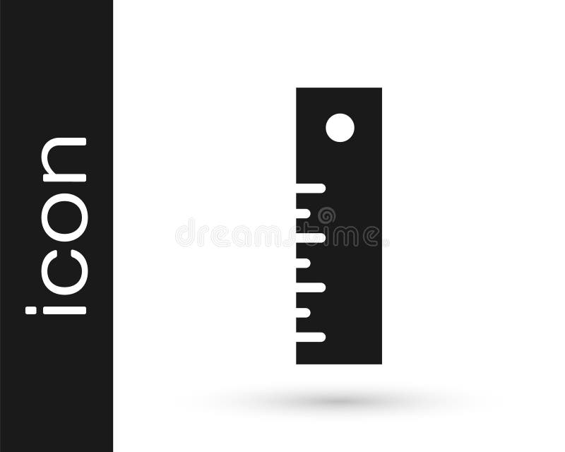 Grey Ruler Icon Isolated on White Background. Straightedge Symbol ...