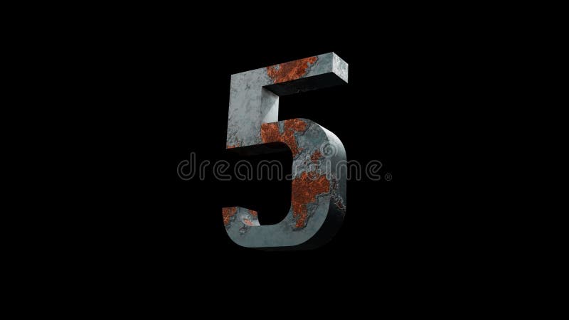 Grey Rusty Metal Numbers Countdowns on Alpha Channel Stock Footage ...