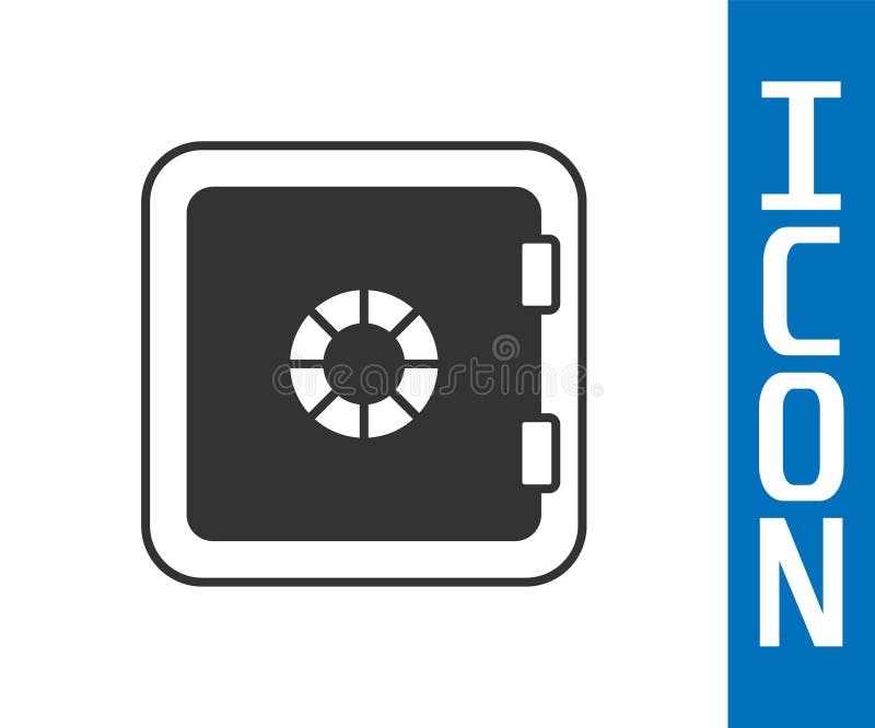 Grey Safe Icon Isolated on White Background. the Door Safe a Bank Vault ...