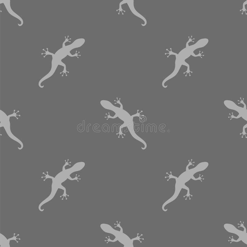 Grey Salamander Seamless Pattern Stock Vector - Illustration of nature ...