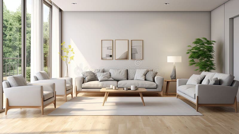 Grey Sample Interior Design Stock Illustration - Illustration of ...