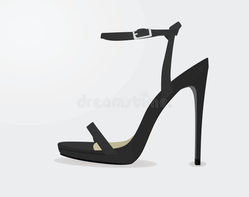Grey sandal side view stock vector. Illustration of isolated - 113165081