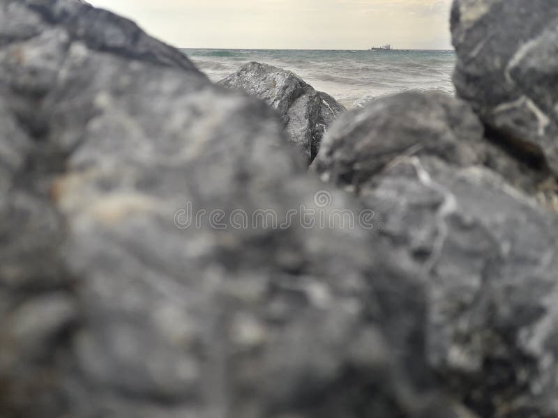 Grey sea stock photo. Image of grey, cloud, perfect - 125814712
