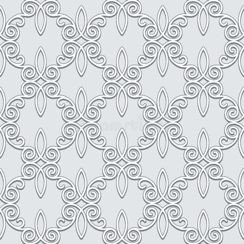 Grey seamless pattern stock vector. Illustration of decoration - 38422595