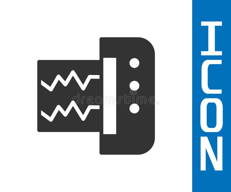 Grey Seismograph Icon Isolated on White Background. Earthquake Analog ...