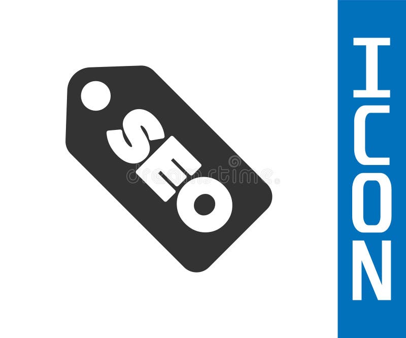 Grey SEO Optimization Icon Isolated on White Background. Vector Stock ...