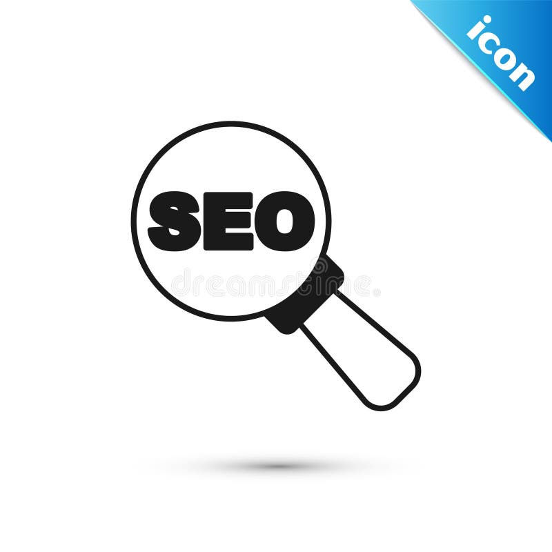 Grey SEO Optimization Icon Isolated on White Background. Vector Stock ...