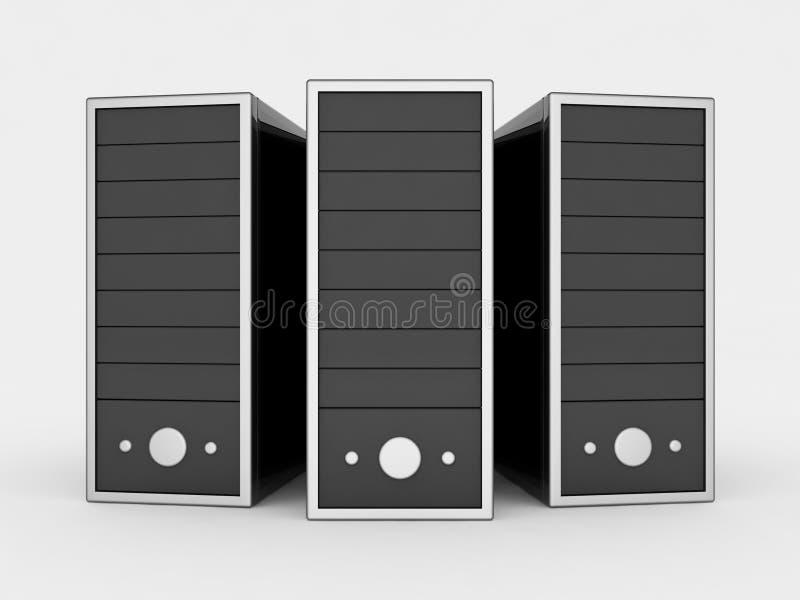 Grey servers stock illustration. Illustration of computer - 1886525