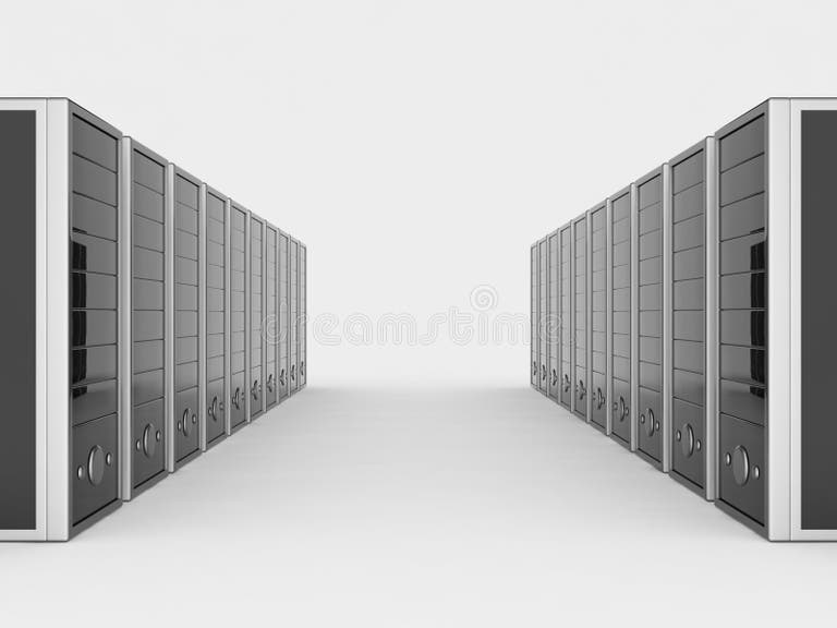 Grey servers stock illustration. Illustration of datacenter - 14194701