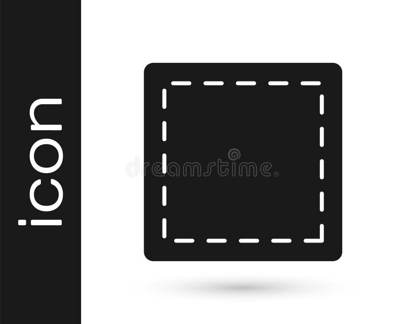 Grey Sewing Pattern Icon Isolated on White Background. Markings for ...