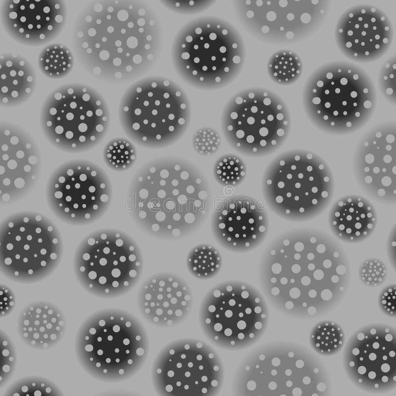 Grey Shadow Circles Seamless Pattern Stock Vector - Illustration of ...