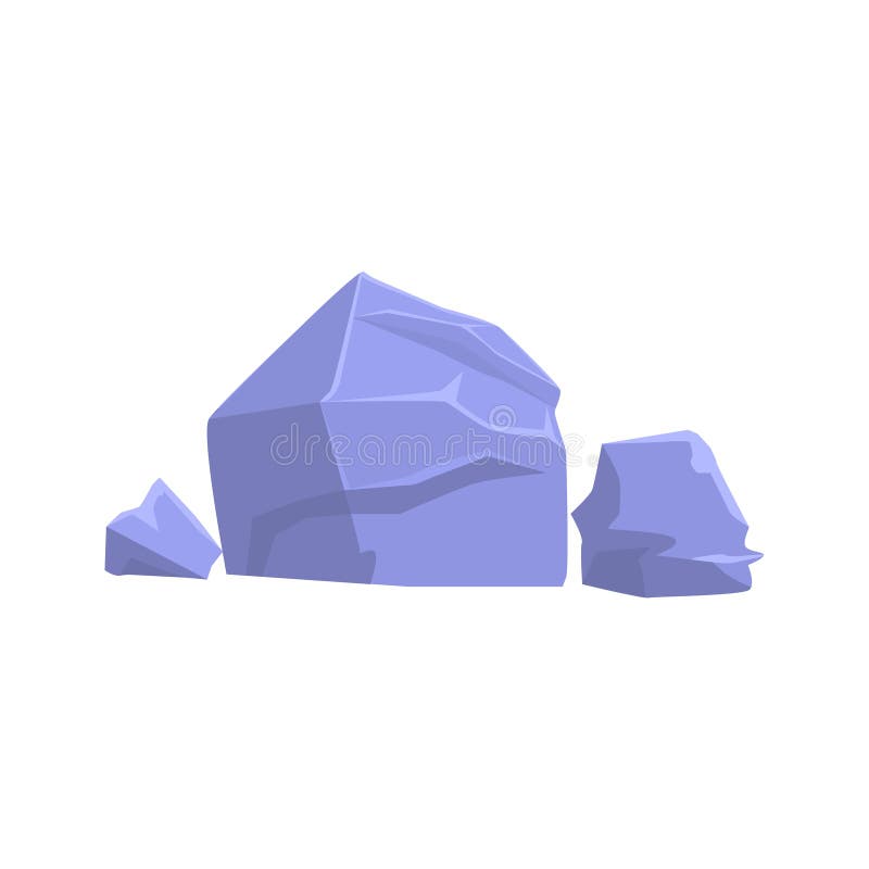 Grey Sharp Rock Isolated Element of Forest Landscape Design for the ...