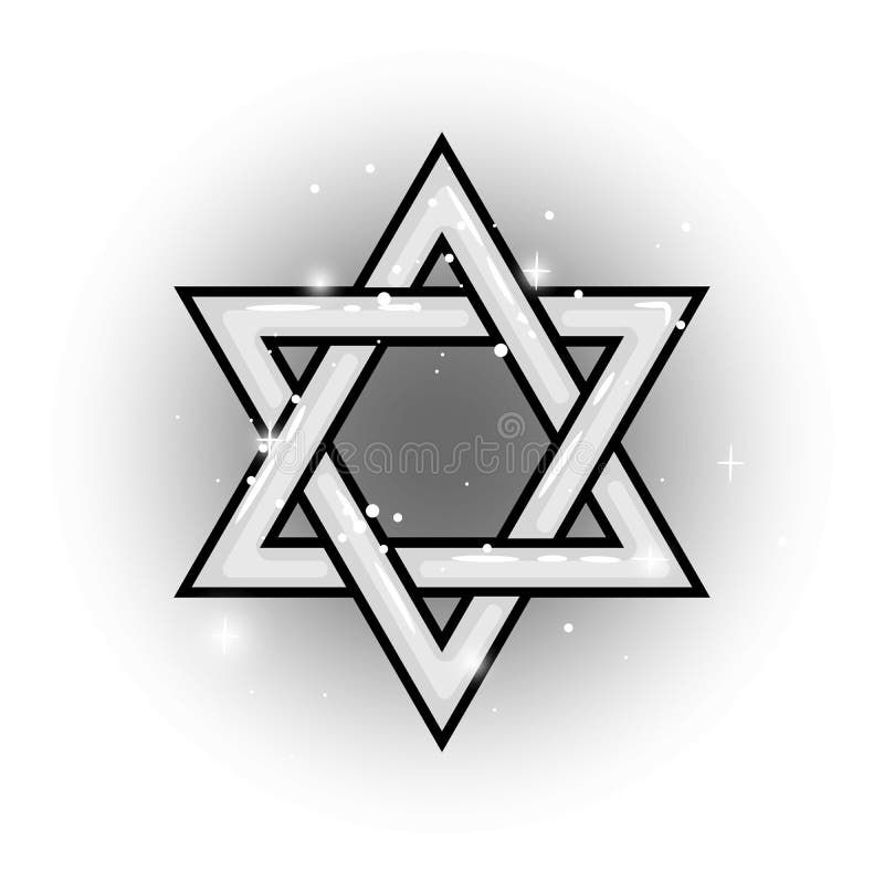 Grey Shield of David stock vector. Illustration of david - 84408374