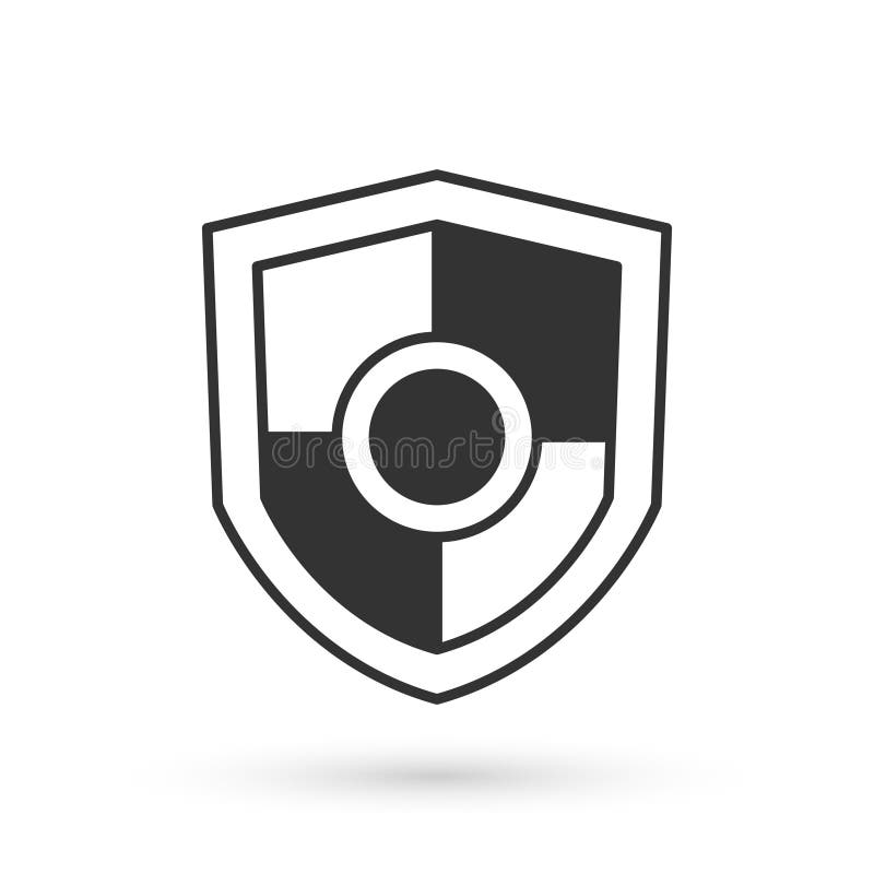 Grey Shield Icon Isolated on White Background. Guard Sign. Security ...