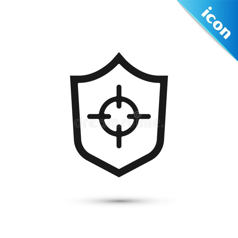 Grey Shield Icon Isolated on White Background. Guard Sign. Security ...