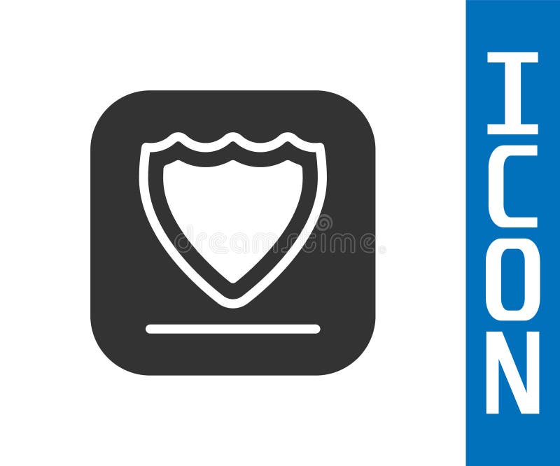 Grey Shield Icon Isolated on White Background. Guard Sign. Security ...