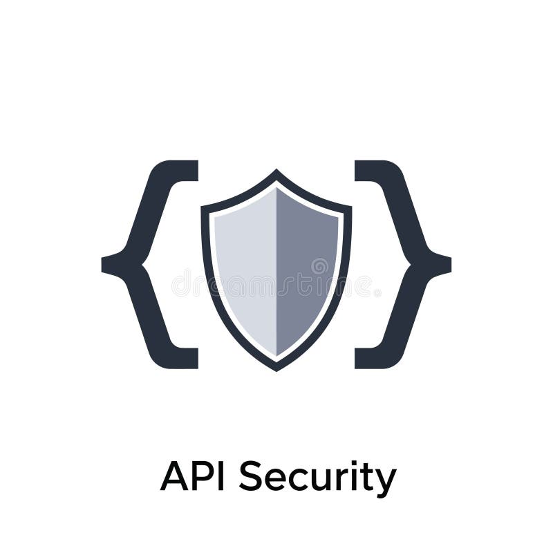 Grey Shield Icon a P I Security Braces Code Protection Stock Vector ...