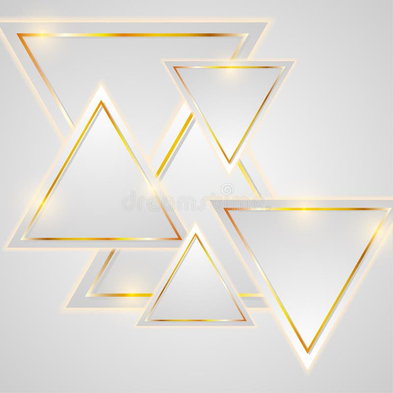 Grey and Shiny Golden Abstract Geometric Vector Background Stock Vector ...