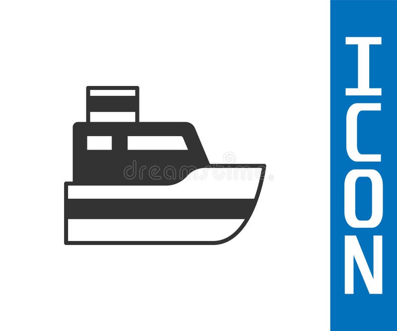 Grey Ship Line Path of Ship Sea Route with Start Point GPS and Black ...