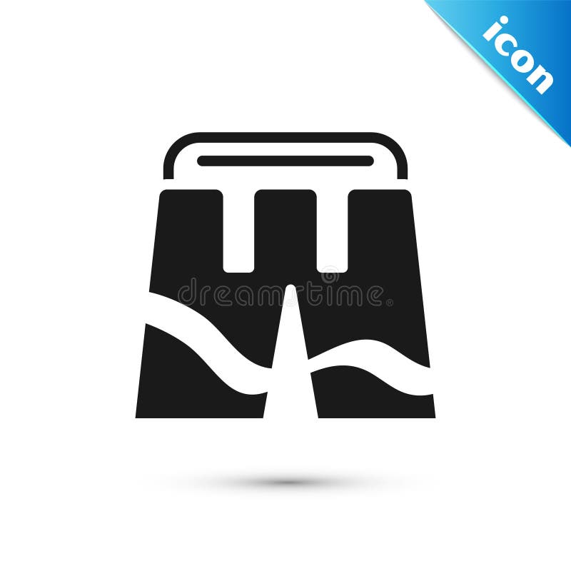 Grey Short or Pants Icon Isolated on White Background. Vector Stock ...