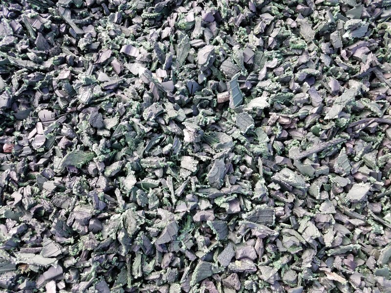Grey Shredded Recycled Pieces of Tire or Background Stock Photo - Image ...