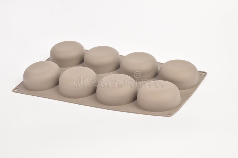 Grey Silicone Baking Mold with Half-sphere Compartments, Ideal for ...