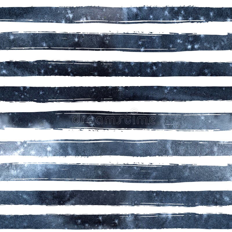 Grey Silver Blue Stripes on White Background Watercolor Painting ...