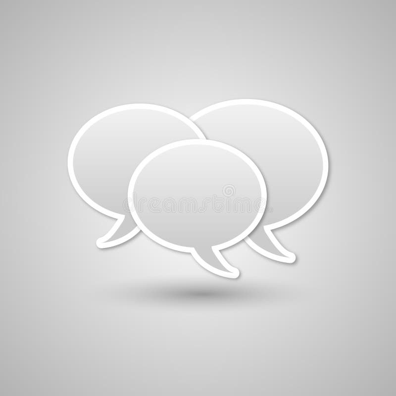 Grey Speech Box Set, Vector Illustration Stock Vector - Illustration of ...