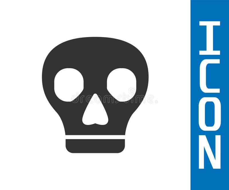 Grey Skull Icon Isolated on White Background. Vector Stock Vector ...