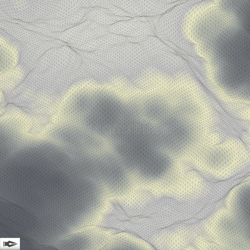 Grey Sky with Clouds. Mosaic. Abstract Mesh Background Stock Vector ...