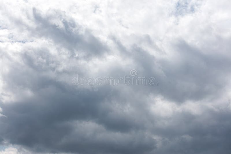 Grey Sky with Dark Rainy Clouds before Thunderstorm or Gale Stock Image ...