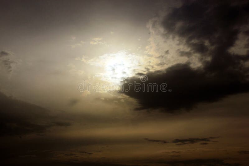 Grey Sky. Sunlight. Clouds are Floating Across the Sky. Backgrounds ...