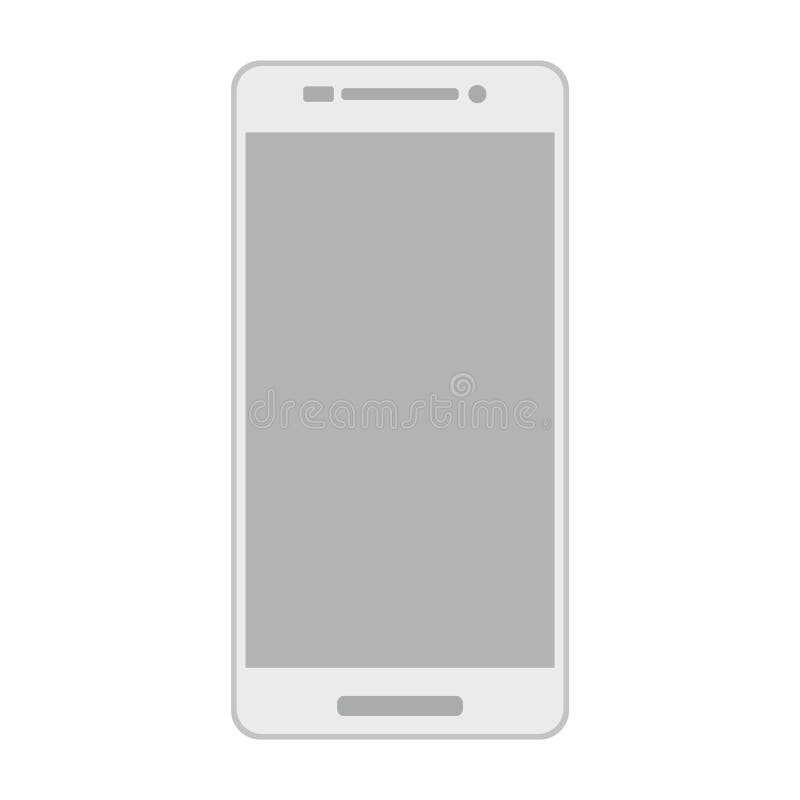 Grey Smartphone with Camera, Menu Button and Empty Screen. Grey ...