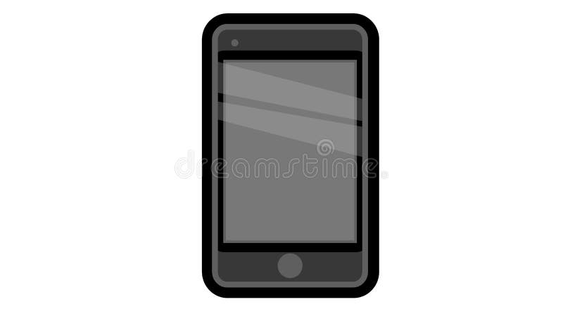 Grey Smartphone with Light Grey Blank Screen Stock Illustration ...