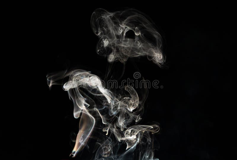 Grey Smoke Abstract Texture, Isolated Effect with Dark Background Stock ...