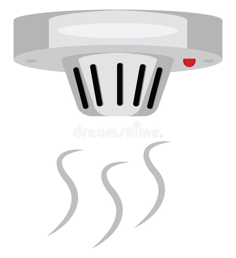 Smoke Alarm Vector Device Illustration Stock Vector - Illustration of ...