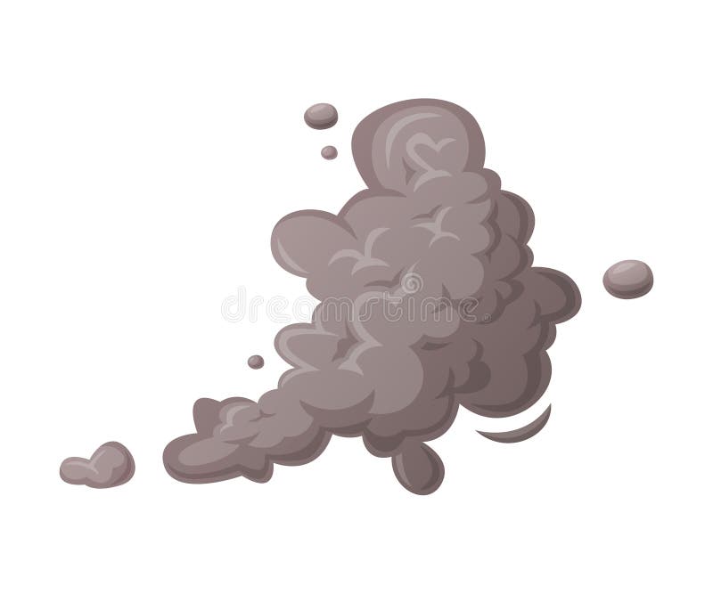 Grey Smoke Cloud and Dust Explosion Puff Vector Illustration Stock ...