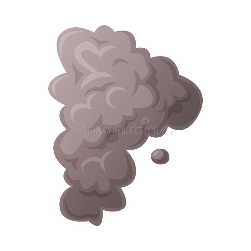 Grey Smoke Cloud and Dust Explosion Puff Vector Illustration Stock ...
