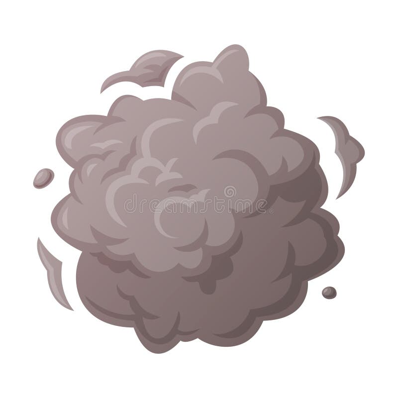 Grey Smoke Cloud and Dust Explosion Puff Vector Illustration Stock ...