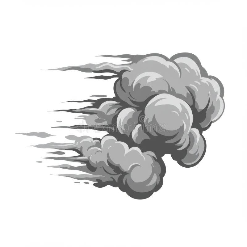 Grey Smoke Cloud Motion Effect Illustration Stock Illustration ...