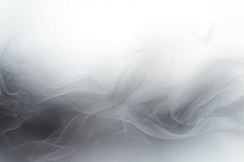 Grey Smoke Swirls Around Suspended in Space . GENERATIVE AI Stock ...