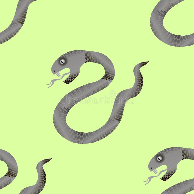 Grey Snake Seamless Background. Animal Pattern Stock Vector ...