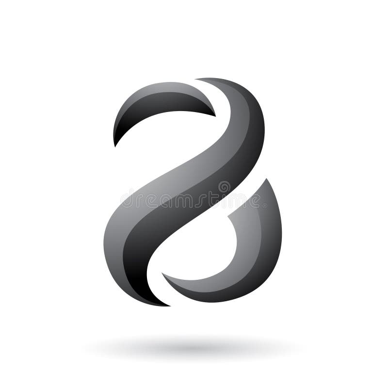 Grey Snake Shaped Letter a Vector Illustration Stock Vector ...